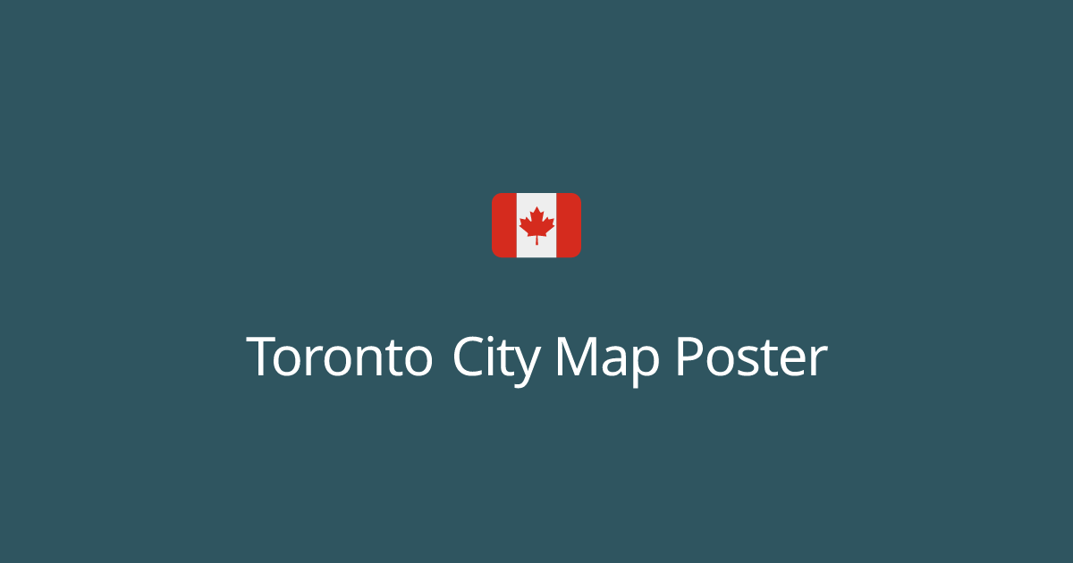 Toronto City Map Poster