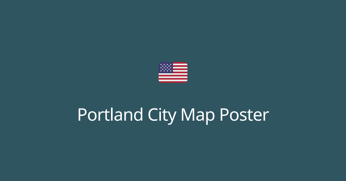 Portland City Map Poster