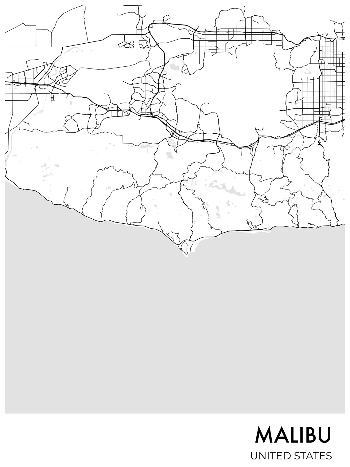 Malibu Street Map